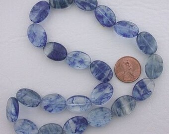 Blue Quartz pendant Round donut Blueberry Quartz necklace