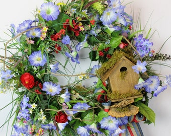 Birdhouse wreath | Etsy