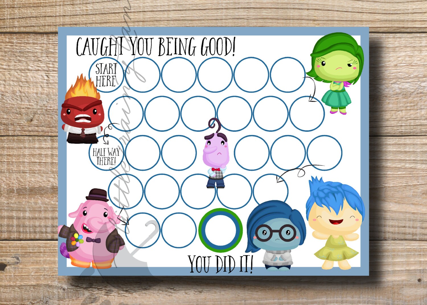 Kids Reward Chart Inside Out Reward Chart Printable