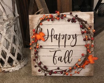 Happy fall sign | Etsy