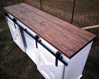Barn door console | Etsy