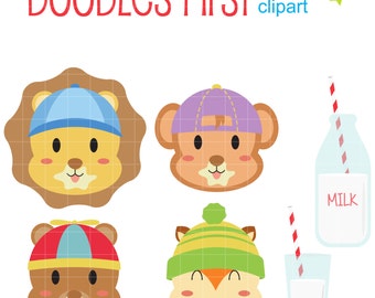 Children Sick Day Clip Art for Scrapbooking Card Making