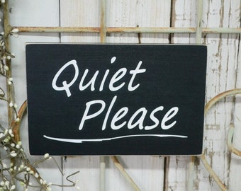 Quiet please sign | Etsy