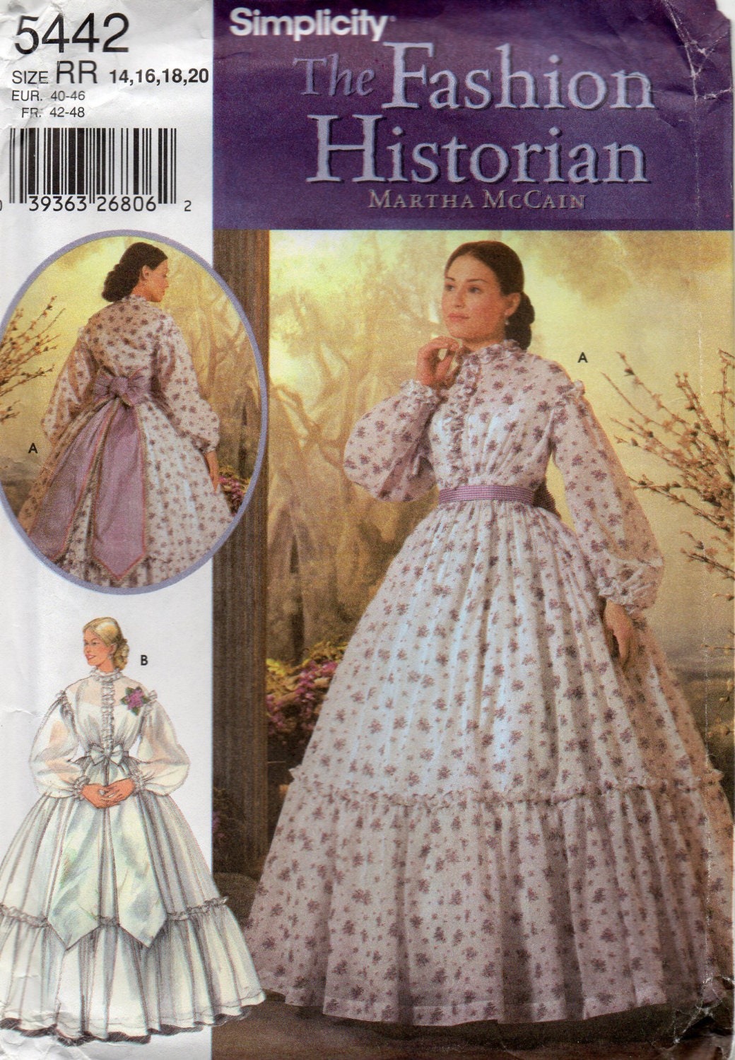 Simplicity 5442 Fashion Historian Misses Civil War Costume
