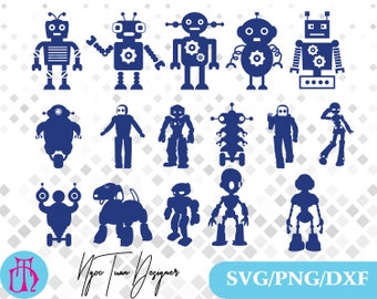 Robot svg | Etsy
