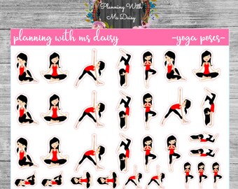Yoga Poses Cutting Files svg Yoga Silhouettes Monogram Fitness