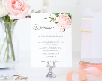 Wedding welcome card | Etsy