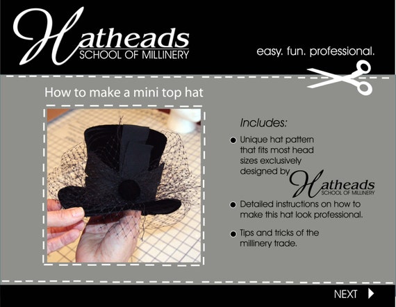 How to make a mini top hat pdf E-book pattern