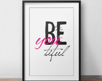 Beyoutiful wall art | Etsy