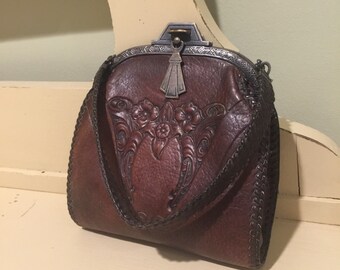 Hand tooled purse | Etsy