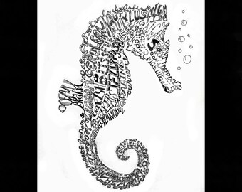 Word art calligram | Etsy