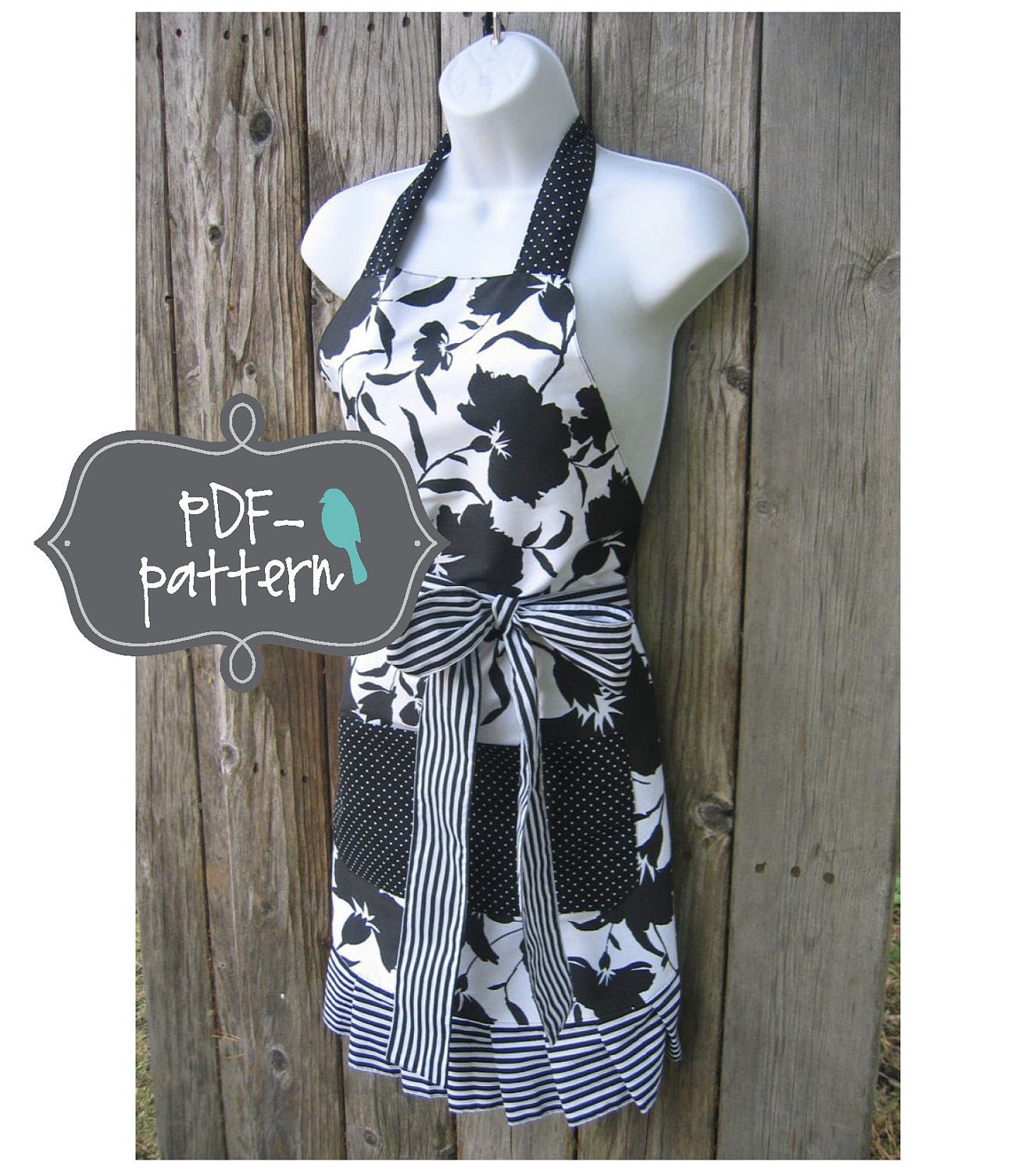 Women's Apron PDF INSTANT DOWNLOAD Sewing Pattern