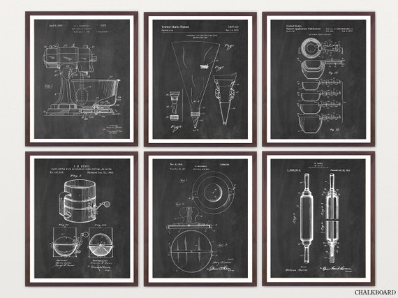 Baking Patent Poster Baking Art Baker Baking Poster