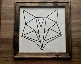 Geometric fox | Etsy
