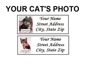 Cat address labels | Etsy