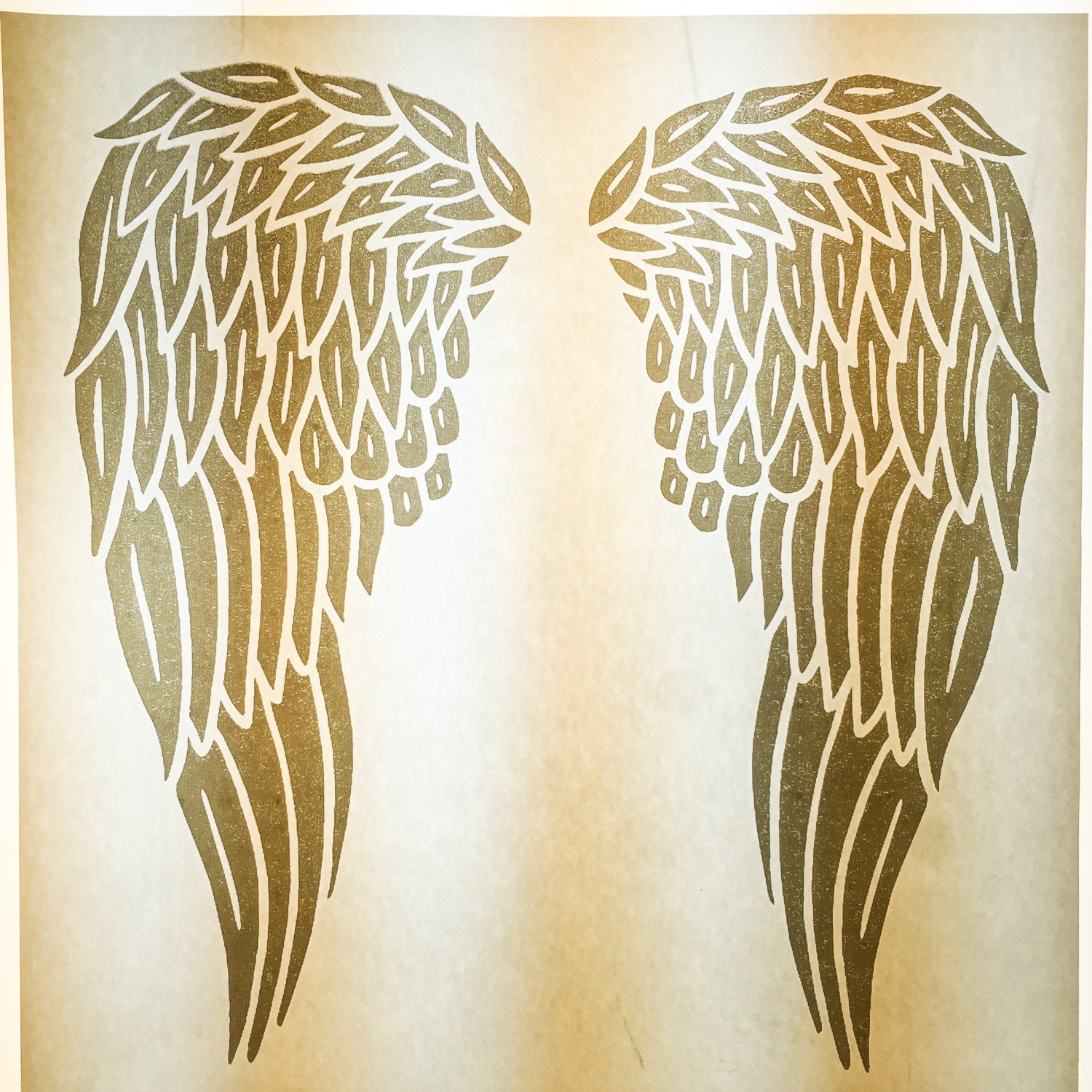 White Angel Wings Vintage Iron On Heat Transfer white-angel-wings-vintage-iron-on-heat-transfer