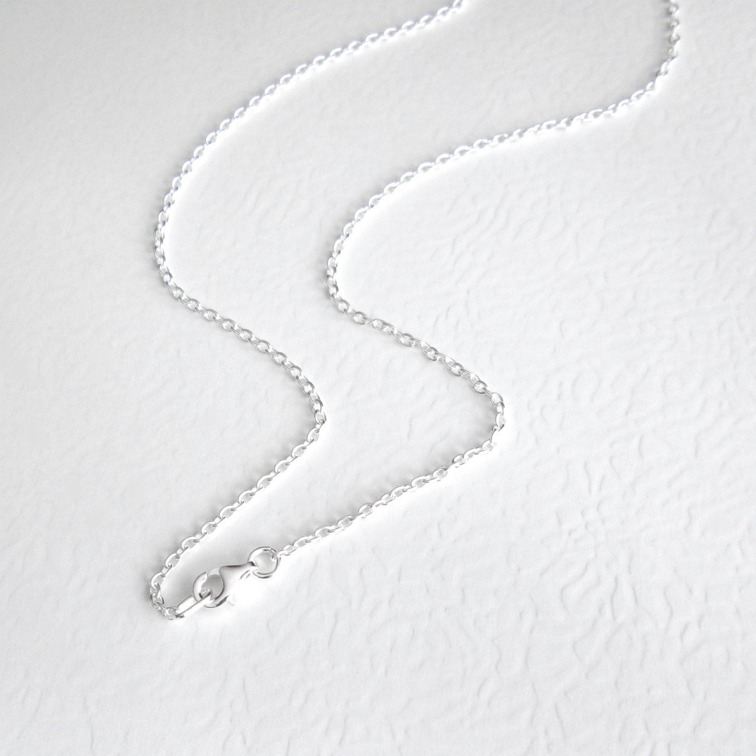 Sterling Silver Chain Necklace Plain Solid Silver Chain