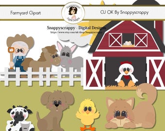 Farm clipart | Etsy