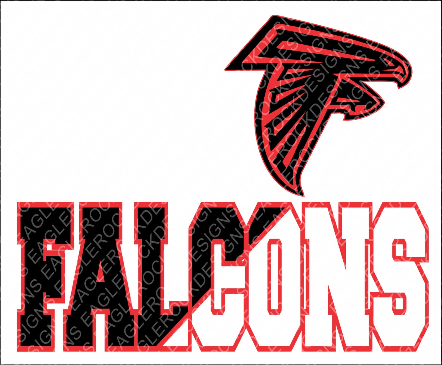 Falcons SVG DXF EPS Digital Cut File For Cameo and Cricut