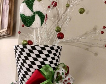 Top hat tree topper | Etsy