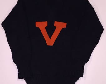 Letterman sweater | Etsy