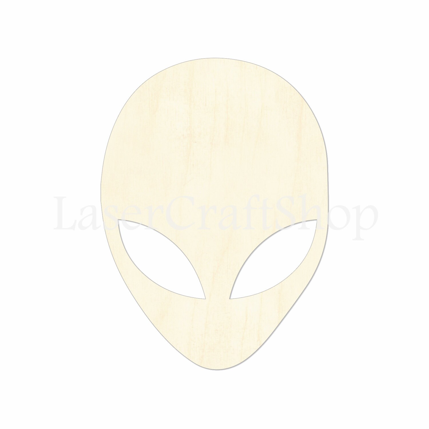 2 34 Alien Head Wooden Cutout Shape Silhouette