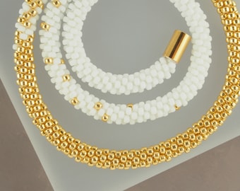 Beaded rope necklace | Etsy