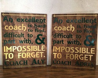 Coach sign | Etsy