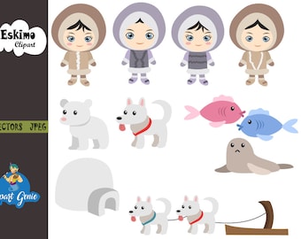 Eskimo clipart | Etsy
