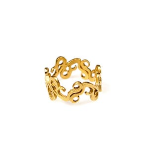 Gold filigree ring | Etsy