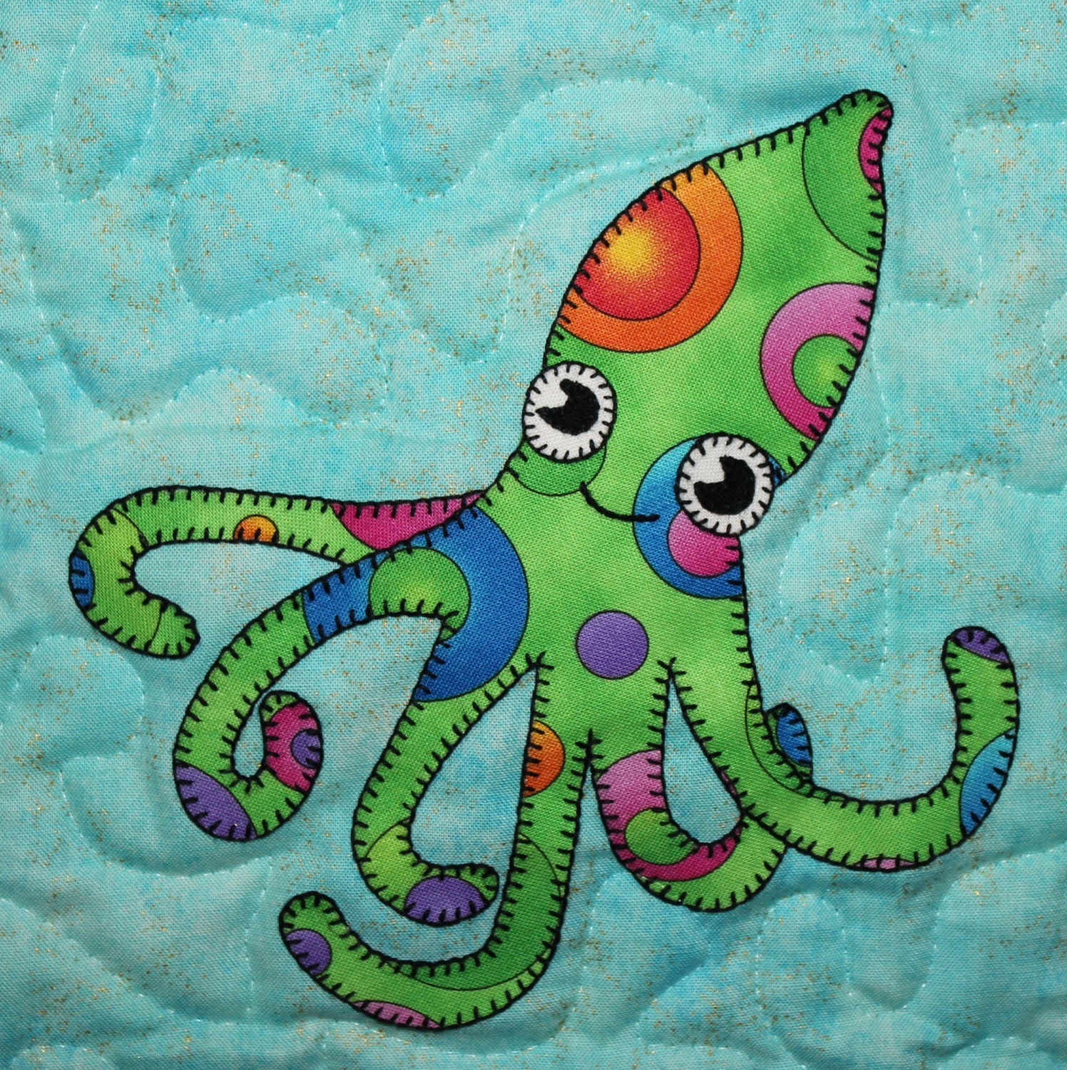 Octopus PDF applique block pattern ocean or marine animal