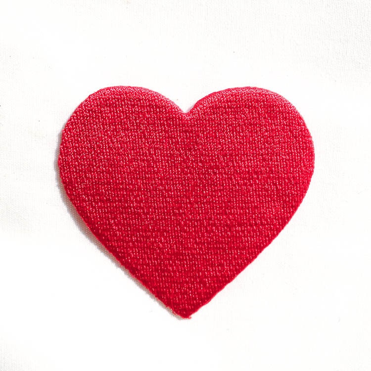 RED Heart Iron-on Patches Valentine's Day Embroidery
