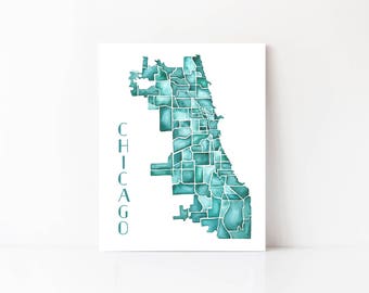 Chicago wall art | Etsy