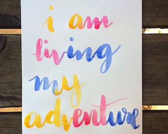 Watercolor lettering | Etsy