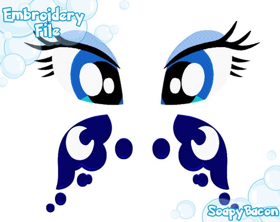 EMBROIDERY FILES: Princess Luna Eye & CM Set Embroidery