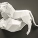 Papercraft Lion 3D paper model PDF paper craft template low