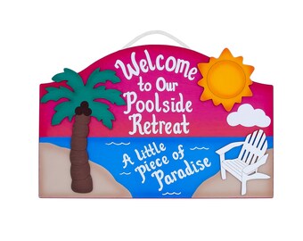 Swimming pool signs | Etsy