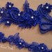 Wedding garter set Royal Blue Garter Rhinestone Royal Blue