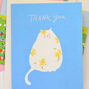 Cat thank you card | Etsy