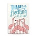 Funny Thank You Card Thanks a Flocking Lot Flamingos