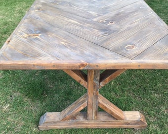 Herringbone table | Etsy