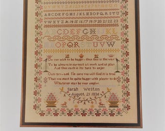 Antique Sampler 1 and Sampler 2 Repeating Borders Floral