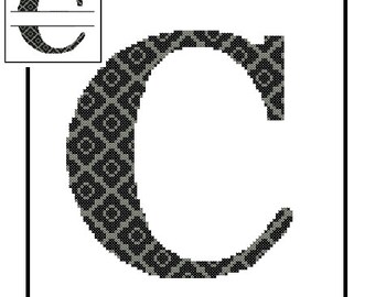 Monogram L Cross Stitch Pattern L Initial L Letter cross