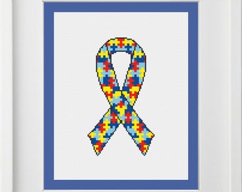 Autism cross stitch | Etsy