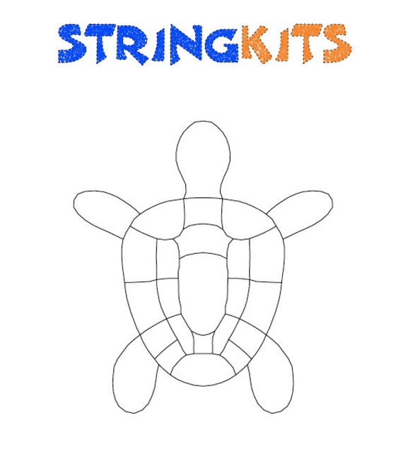 Turtle String Art Template