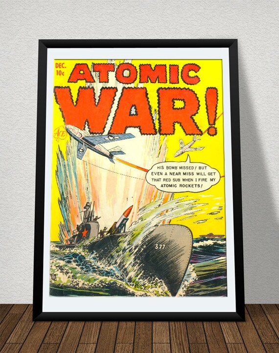 Atomic War Poster Cold War Vintage Propaganda High Quality