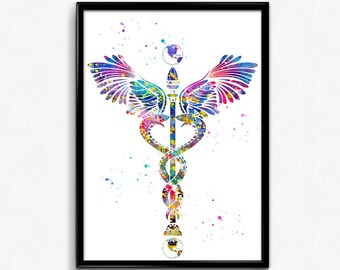 Rainbow caduceus | Etsy