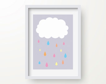Rain drop print | Etsy