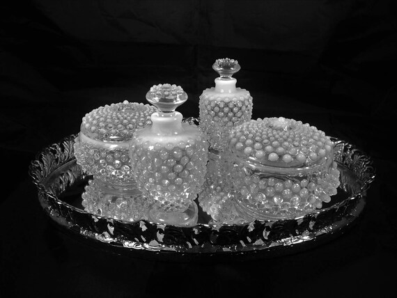 Fenton Glass 40s French White Opalescent Hobnail Mint