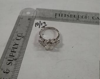 Clear stone ring | Etsy